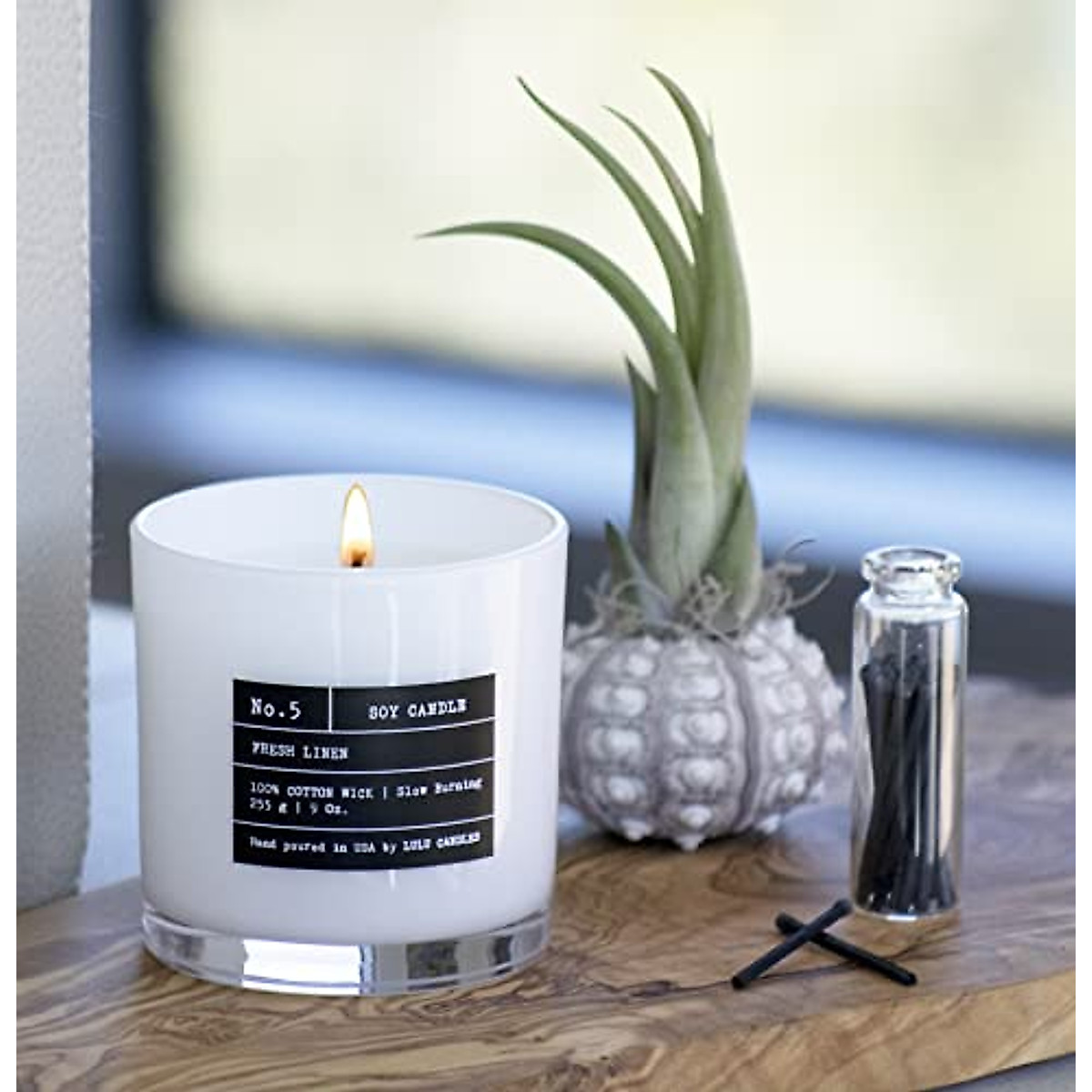 Lulu Candles | Vanilla Oak | Luxury Scented Soy Jar Candle | Hand Poured in The USA | Highly Scented & Long Lasting- 9 Oz.