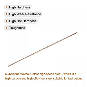 uxcell M35 High Speed Steel Straight Shank Twist Drill Bit,Gold Oxide 5mm Drill Diameter 400mm Length