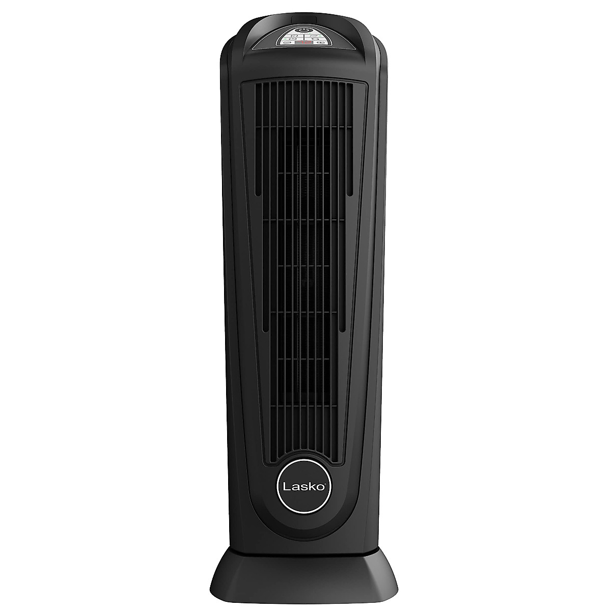 Lasko Portable Oscillating Indoor Electric Ceramic Tower Space Heater with Tip-Over Safety Switch, Overheat Protection, Timer and Remote Control, Safe for Home, 22.5 Inches,1500W, 751321, Black