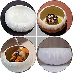 Angoily Ceramic Sea Urchin Bowl 2pcs Small Seasoning Bowl Kitchen Dipping Dish Restuarant Serving Bowl for Nuts Sauce Caviar Appetizer Ice Cream Snack Side Dishes Yogurt