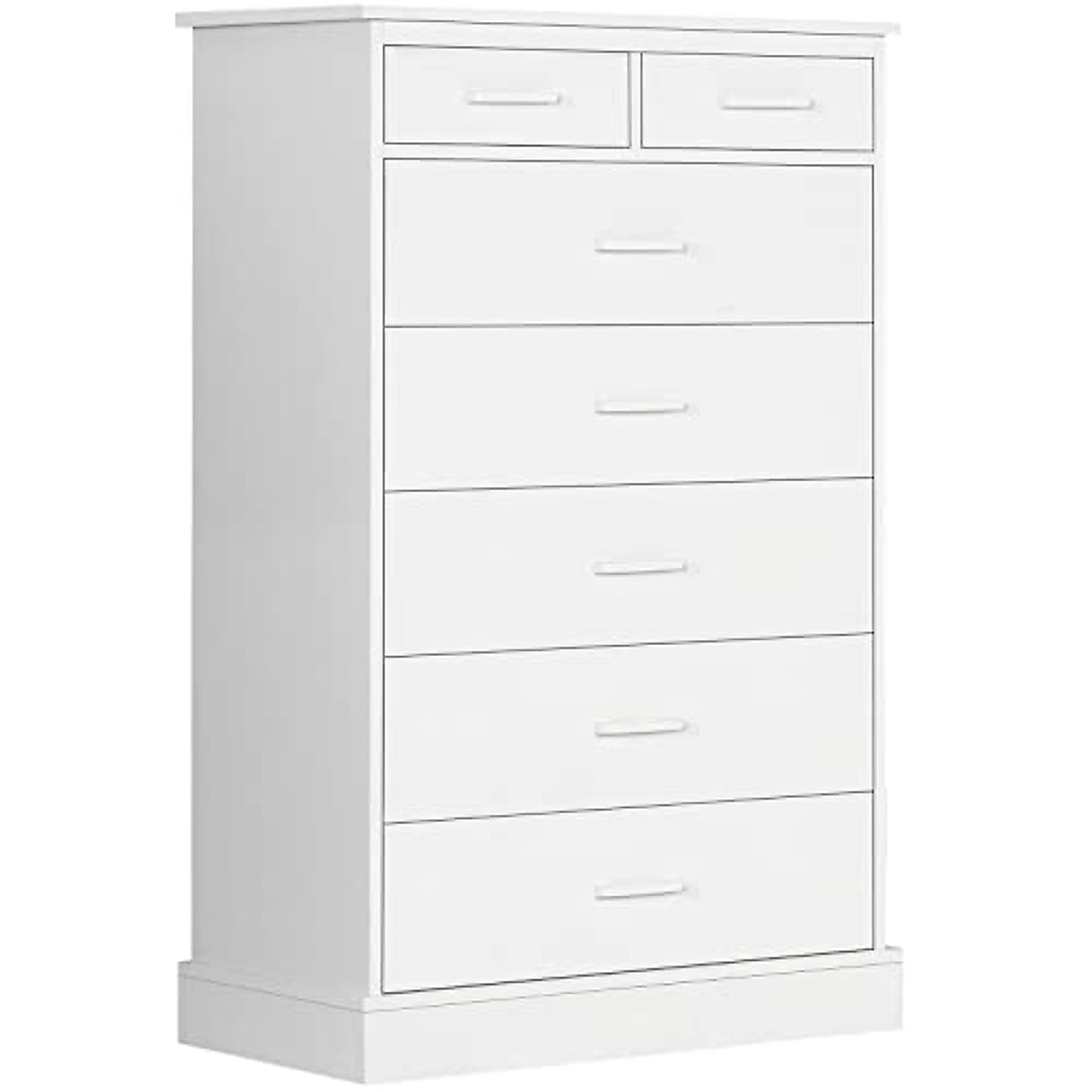 Hasuit White Dresser for Bedroom, Tall 7 Drawer Dresser with Sturdy Base, Wood Storage Tower Clothes Organizer, Large Storage Cabinet, Chest of 7 Drawers for Closet, Living Room, Hallway
