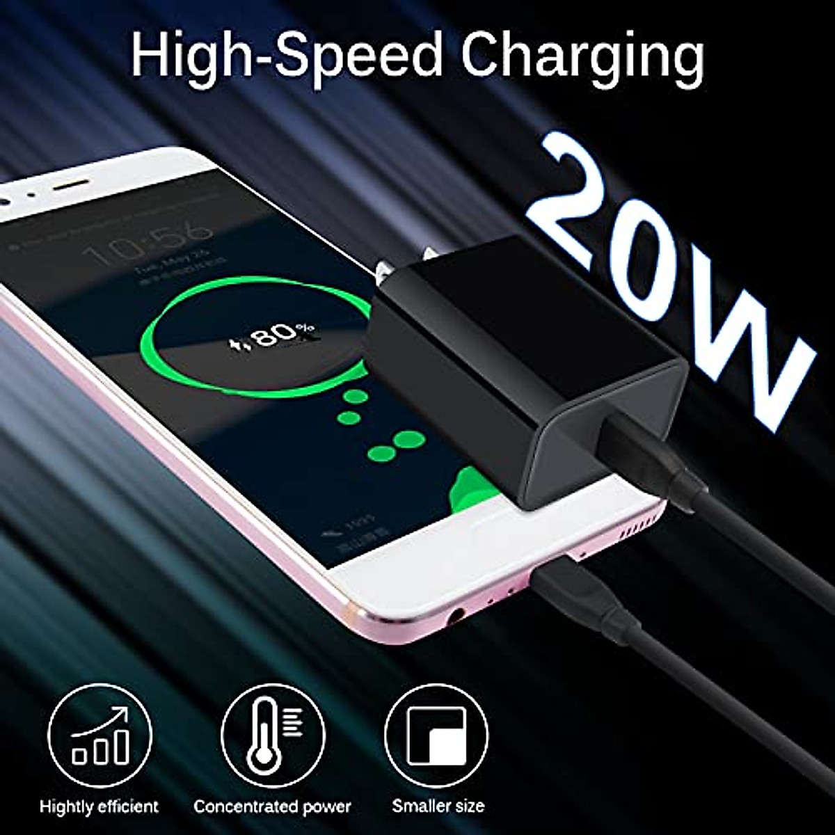 USB C Wall Charger for iPhone 14 Pro/14/13 Pro Max/12/11/SE/XS/XR/X/8,Samsung Galaxy A13 5G/A03s/A53 5G/S22 Ultra/S21/S20/,iPad,AirPods Pro,Pixel 6,20W PD Type C Fast Charging Block Cube Brick Android