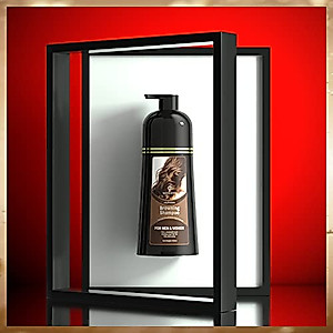 MOHOPE Reddish Browning Shampoo 14.1 Fl Oz (400ml) | 100% Grey Coverage 3 In 1 Revolutionary Instant Hair Dye | Semi Permanent Magically Only 20 Minutes Last 30 Days | Safe Natural Ingredients
