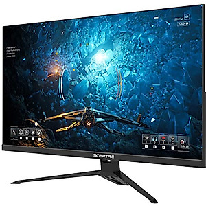 Sceptre 27-inch FHD 1080p IPS Gaming LED Monitor up to 165Hz 144Hz 1ms DisplayPort HDMI, FreeSync FPS RTS Build-in Speakers Gunmetal Black 2022 (E275B-FPT165)