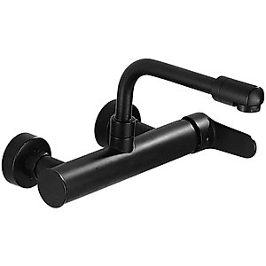 Bathroom Sink Faucet Wall Mounted 360° Rotation Brass Basin Mixer Tap Kitchen Faucet Bathtub Faucet Mop Pool Faucet Sink Mixer Taps,Chrome,28CM
