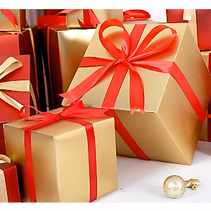 KSRIGHT 1 inch ( 2.54cm Wide)Double Face Red Ribbon 25 Yards for Gift Wrapping,Wedding Decoration, Bows Making , Sewing, DIY Crafts