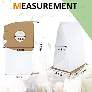 18 Pack Vacuum Bags Replacement for Eureka Mighty Mite 3670 and 3680 Series Canisters, MM Vacuum Bags 60297A, 60295A, 60295B, 60295C, 60296C Style