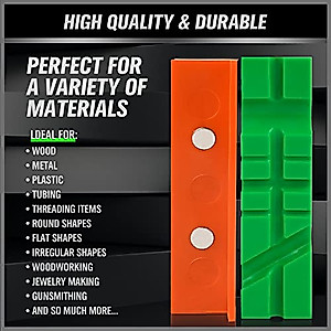 SWANLAKE 4.5 Inch Vise Jaw Pads Covers Protectors 1 Multi-Grooved & 1 Standard Set