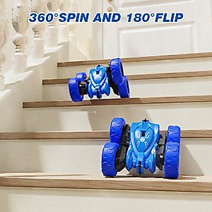 MaxTronic Remote Control Car, RC Cars All Terrain Off Road 4WD Double Sided Running RC Stunt Car, 360° Rotation & Flips RC Crawler Birthday Gift Toys for Boys & Girls Aged 4 5 6 7 8 9 10 11 12