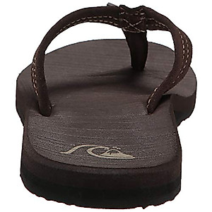 Quiksilver Men's Carver Suede 3 Point Flip Flop Athletic Sandal, Demitasse Solid, 9 M US