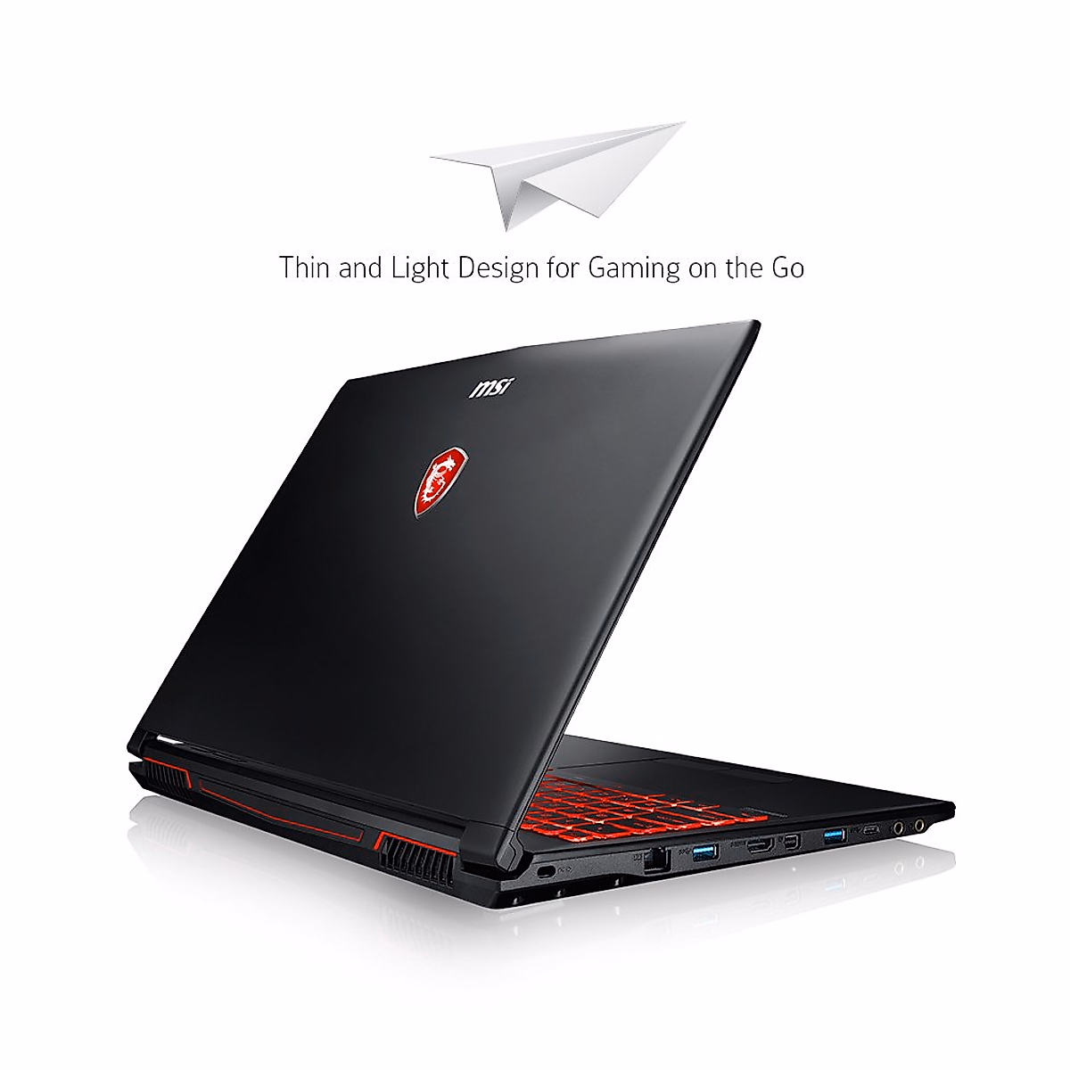 MSI GL62M 7REX-1896US 15.6" Full HD Gaming Laptop Computer Quad Core i7-7700HQ, GeForce GTX 1050Ti 4G Graphics, 8GB DRAM, 128GB SSD + 1TB Hard Drive, Steelseries Red Backlit Keyboard