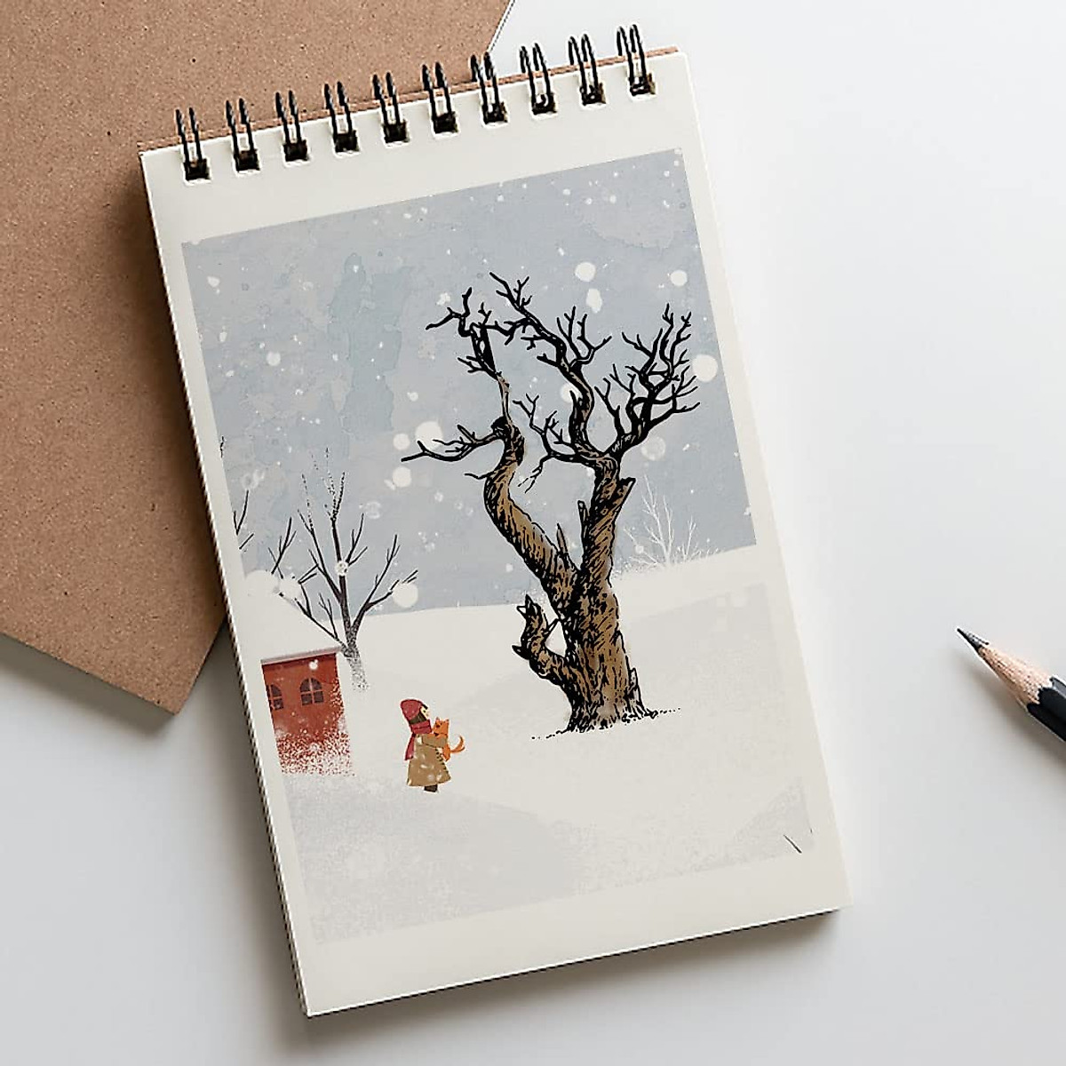 Hying Christmas Background Clear Stamp for Card Making, Tree Branch Transparent Rubber Stamp for Bullet Journal DIY Scrapbook Decoration