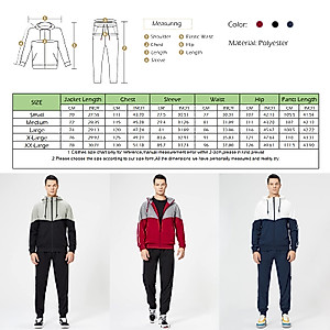 MANTORS Men's Activewear Full Zip Warm Tracksuit Sports Set Casual Sweat Suit TZ95 Blue XL