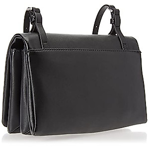 Calvin Klein Penny Triple Compartment Crossbody, Black/Silver,One Size