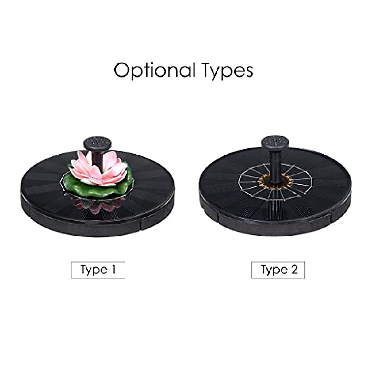 n/a Solar Fountain Round Water Source Home Water Fountains Decoration Garden Pond Swimming Pool Bird Bath Waterfall (Color : Type 1)