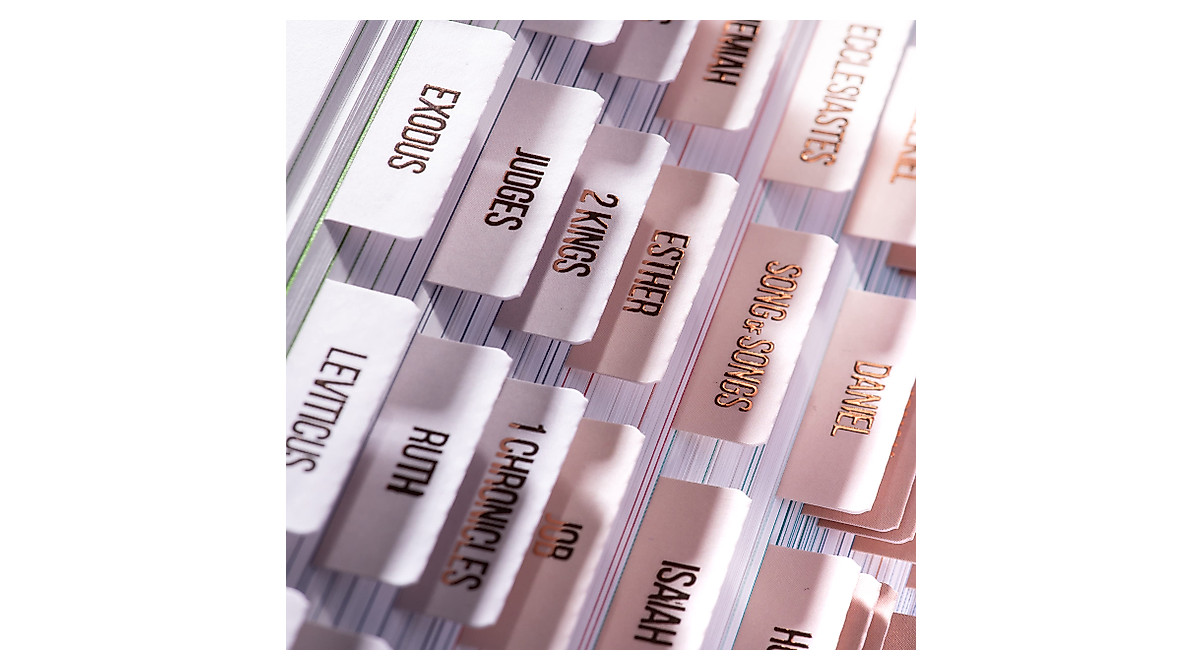 DiverseBee Laminated Bible Tabs Rose Gold – Durable Bible Book Indexing
