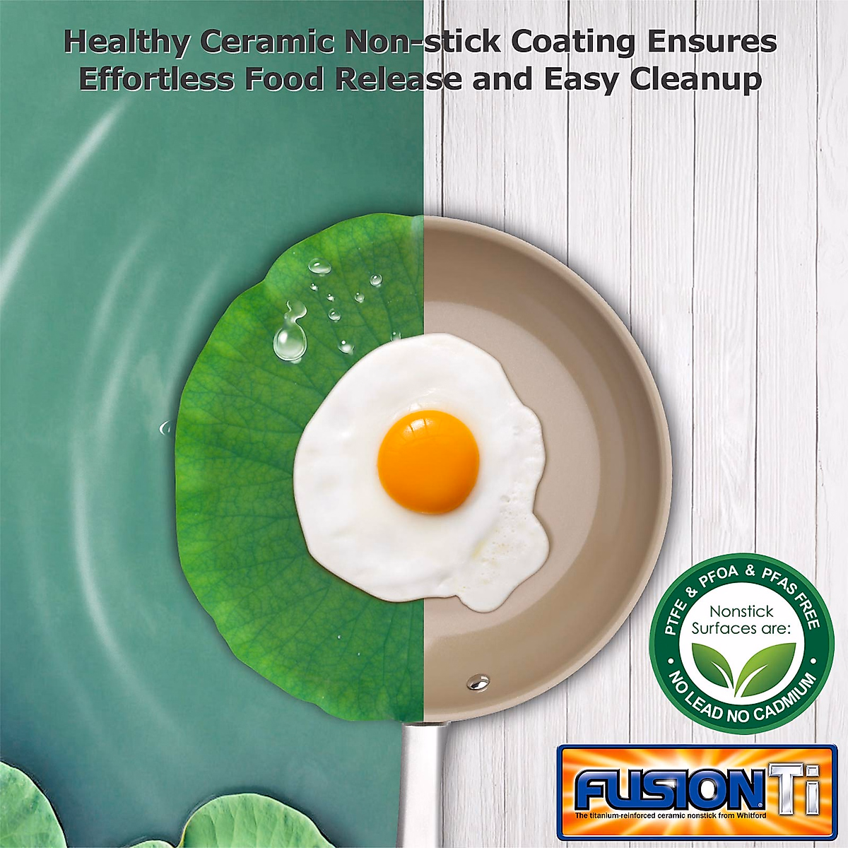 Duxtop Portable Induction Cooktop, Silver 9600LS/BT-200DZ & Ceramic Non-stick Frying Pan, Stainless Steel Induction Frying Pan, 8-Inch Stir Fry Pan with Heavy-gauge Impact-bonded Bottom, FUSION Ti