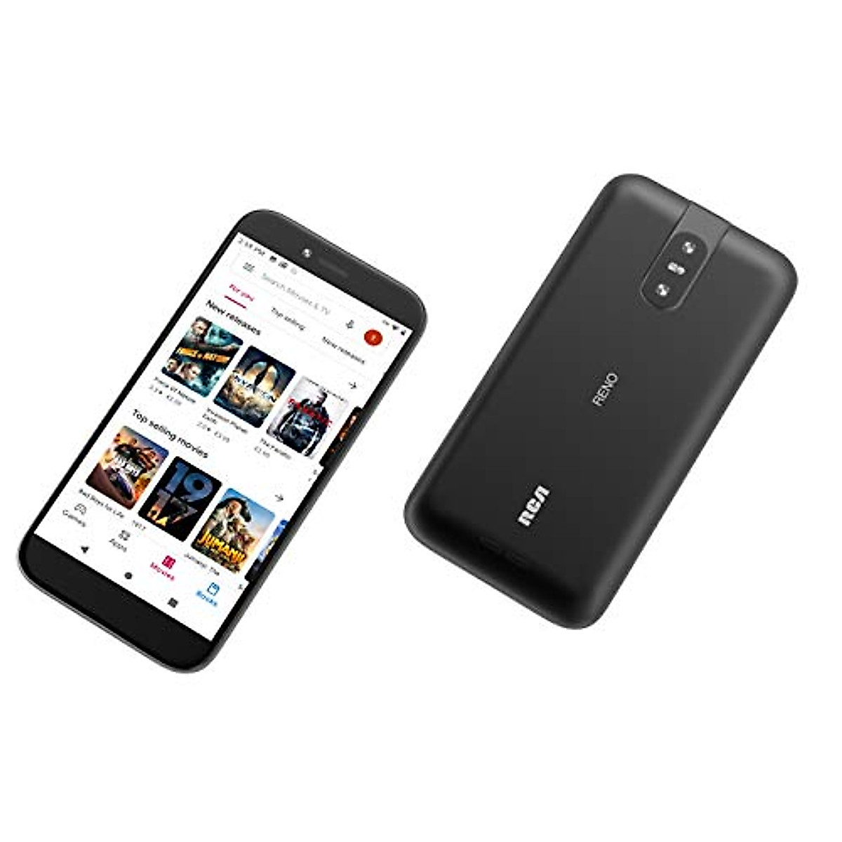 RCA Reno Smartphone, 4G LTE, 16GB, Android 11, Black - GSM Unlocked, 5.0-inch