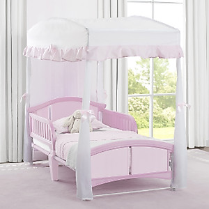 Delta Children Girls Canopy for Toddler Bed, White