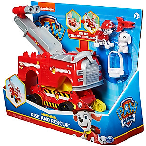 Spin Master 6063638 PAW Patrol Marshall Rise and Rescue Transforming Toy Car with Action Figures and Accessories