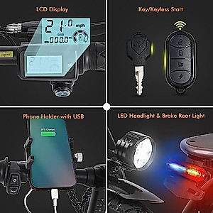 kkbike X7 Folding Electric Bike with 48V 20Ah Removable Battery, 400W Motor 21MPH 14 inch Fat Tire Mini Ebike, Urban City Commuter Electric Bicycles for Adults Teens Men Women