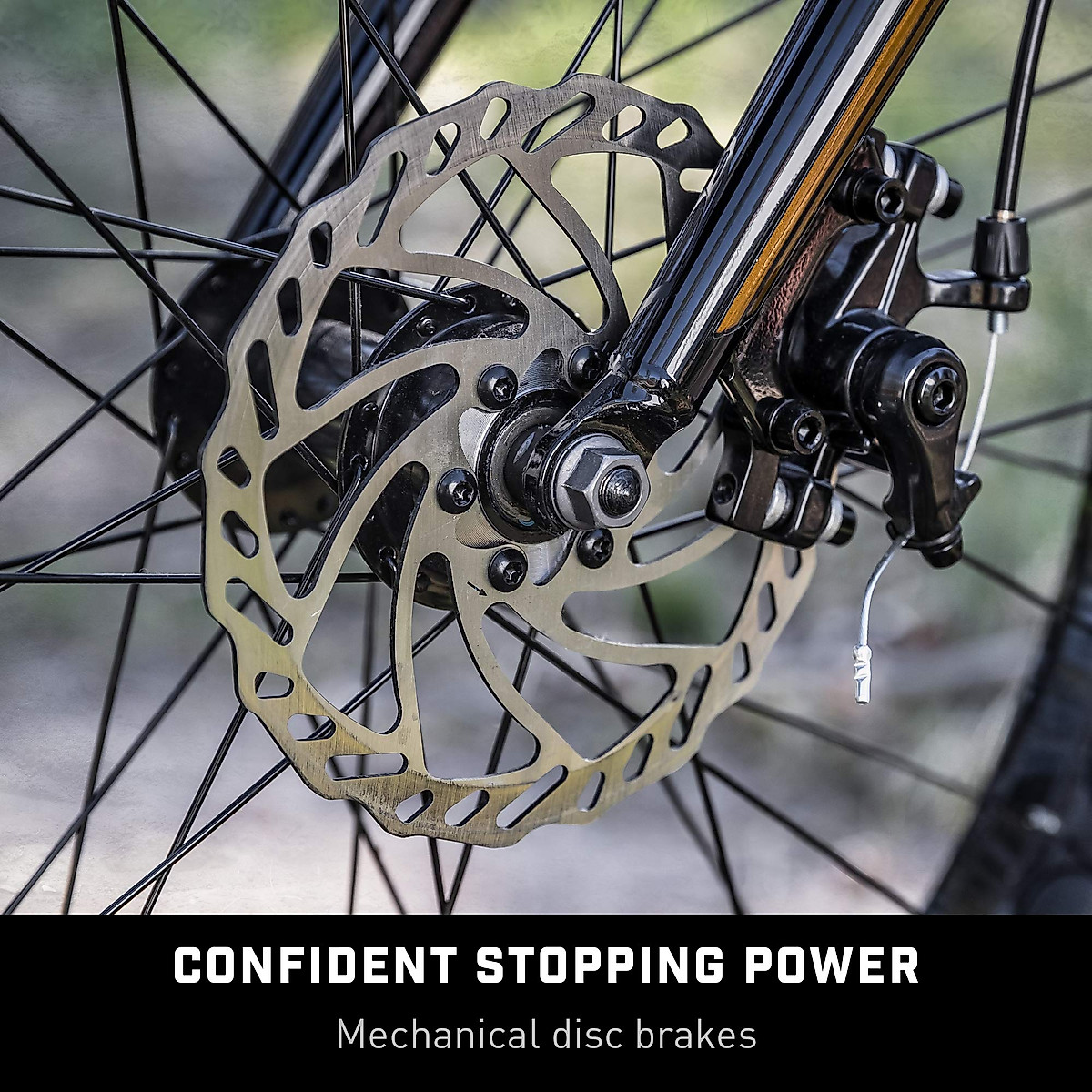 Mongoose Argus ST Fat Tire Mountain Bike for Adult Men Women, 26-Inch Wheels, Mechanical Disc Brakes, 17-Inch Steel Hardtail Frame, 7-Speed, Copper