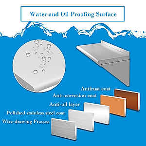 STEELBUS 12''x24'' - 2PACKS Wall Mounted Stainless Steel Shelf NSF Commercial Metal Wall Mount Floating Shelving for Kitchen, Restaurant, Food Truck,Garage,Home&Hotel