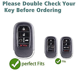 Compatible with Honda Key Fob Cover with Keychain Key Protector Case for 2022 2023 Civic Accord HR-V CR-V Sport SI EX EX-L Touring Smart Key Accessories