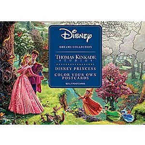 Disney Dreams Collection Thomas Kinkade Studios Disney Princess Color Your Own Postcards
