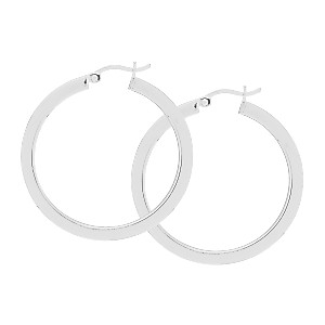 Silpada 'Rise and Shine' Tube Hoop Earrings in Sterling Silver