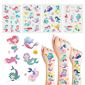 Cleverplay 24 Sheets Mermaid Party Favors, Ocean Birthday Party Decorations