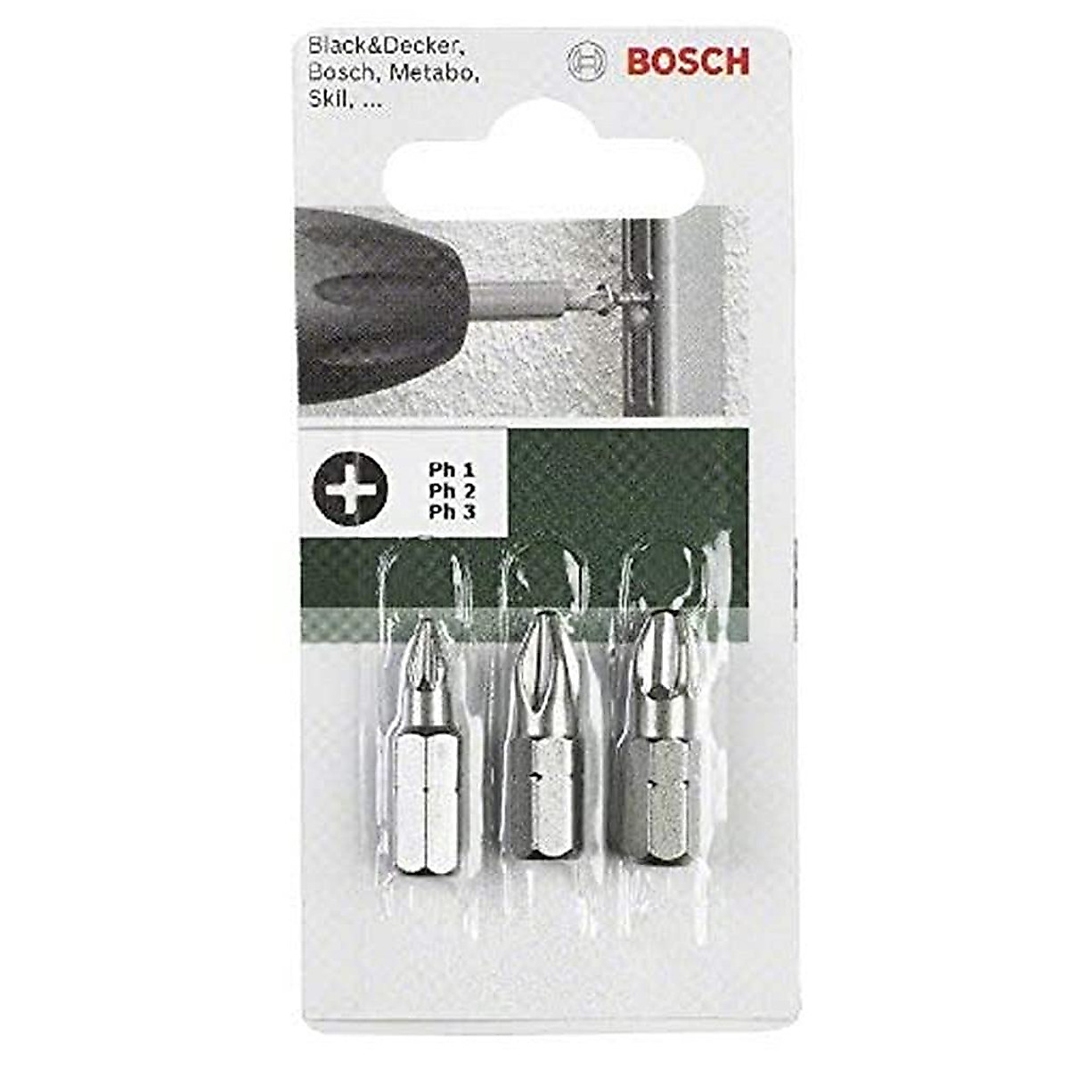 Bosch 2609255967 25mm Screwdriver Bit Set in Standard Quality (3 Pieces)