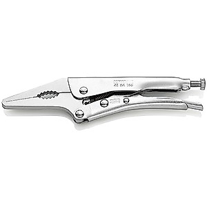 KNIPEX - 41 34 165 Knipex Tools LP - 4134165 6-1/4" Grip Pliers w/ Long, Narrow Jaw, Nickel Plated
