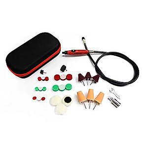 Maxshine MN01 Mini Polisher with 5/8" Adaptor-Polishing Tight Area Easily – Polishing Car Headlamp, Brake Light, Gently removing grime, grease, Options for a variety of custom accessories attachment