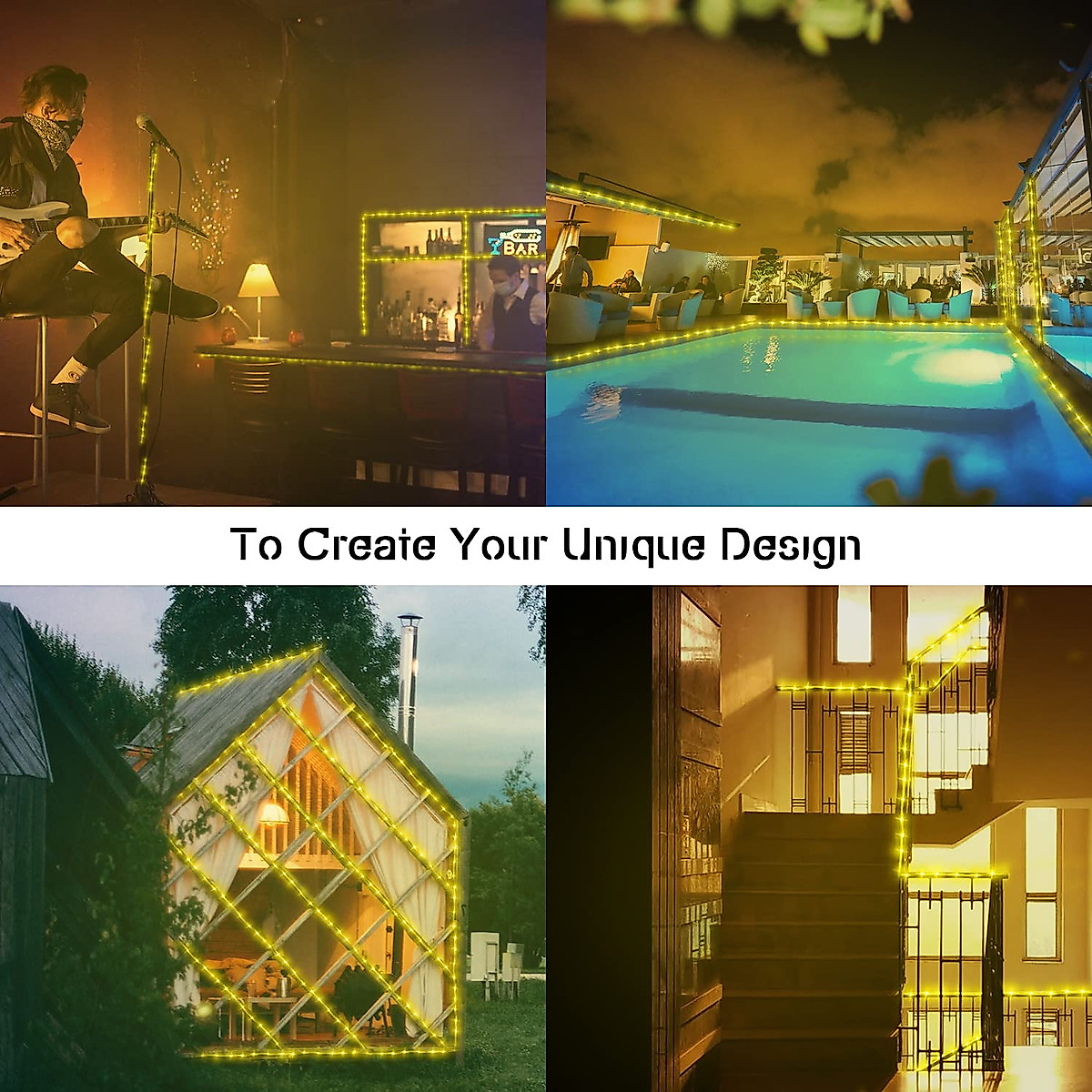 LED Rope Lights Outdoor, 98.4Ft/300 LEDs Dimmble String Lights Rope Lights with Remote and Timer, IP65 Waterproof Fairy String Lights Battery Powered for Home Garden Christmas Tree Patio (Warm White)