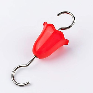 WOSIBO 8 Pack Ant Moat Guard for Hummingbird Feeders, Metal Hummingbird Feeders Accessory Hooks 4 Pack with 4 Clean Brushes Red