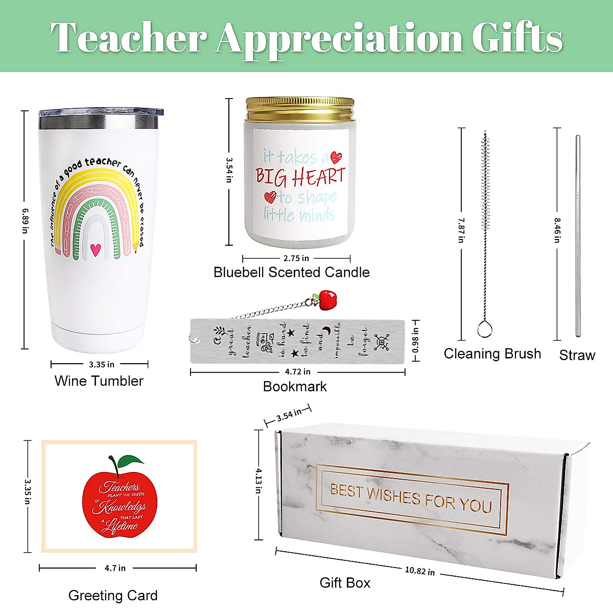 iAOVUEBY Teacher Appreciation Gifts, Best Teacher Gifts for Women, End of Year Teacher Gifts from Student, Thank you Retirement Christmas Teacher Gift Basket of Daycare Preschool - Funny Wine Tumbler
