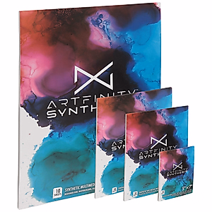 Artfinity Synthesis Watercolor Paper Pads - White 74lb., 200gsm Synthetic Paper for Painting, Sketching, and More! - 11x14"