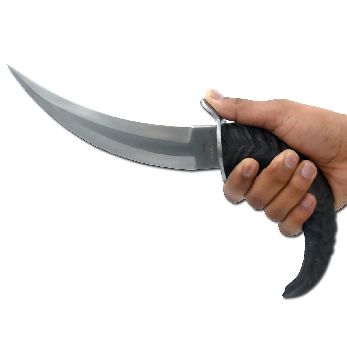 Old Ram Handmade Collection Stainless Steel Hunting Hunting Knife RAM Horn Handle With Leather Sheath