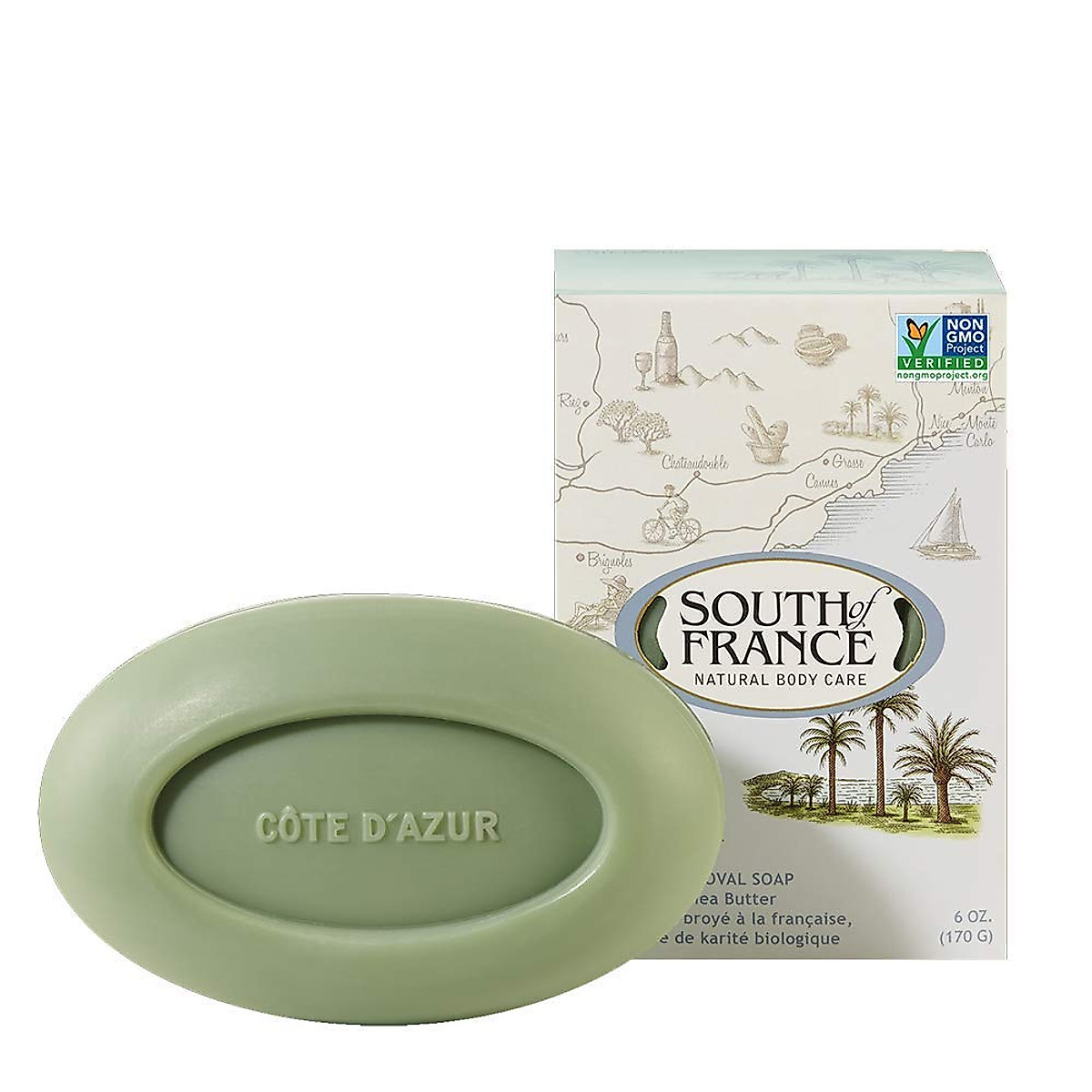 South Of France Bar Soap - 6 Fragrance Variety Bundle, 6 Ounce Bars In Sanisco Box