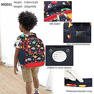 willikiva Car Kids Toddler Backpack for Boys Girls Waterproof Children School Bag(Dinosaur)