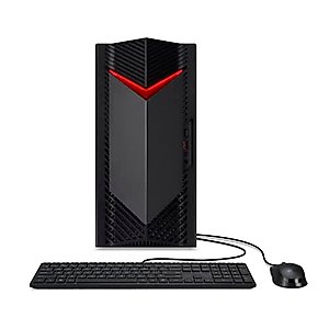 Acer Nitro 50 N50-650-UR12 Gaming Desktop | 13th Gen Intel Core i5-13400F 10-Core Processor | NVIDIA GeForce RTX 3050 | 16GB 3200MHz DDR4 | 1TB PCIe Gen 4 SSD | Intel Wi-Fi 6E AX211 | Windows 11 Home