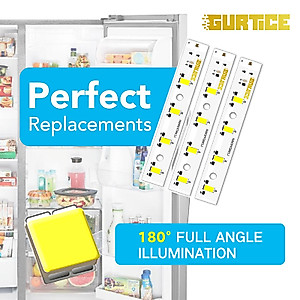 Gurtice New Upgraded 2 Pack WR55X26671 PS11767930 AP6035586 Led Light Board Compatible for GE Refrigerator Replace 4468532 EAP11767930 LED3344588