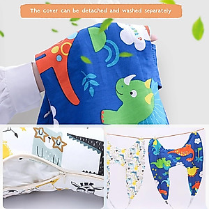 Travel Pillow Car Pillow for Kids 6 Years Old+ Kid Car Sleeping for The Back Seat of Car Seat Belt Adjuster Neck Shoulder Support on Road Trips Cartoon Anime Gift Ideas(Dinosaur)