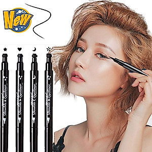 LGSZGDCN Double-headed Eyeliner Stamp Winged,Waterproof and Smudge proof 4 Pens Eyeliner Stamp. Perfect Wing Cat Eye Stamp, Long Lasting Liquid Eye Liner, Hypoallergenic and Easy to Use