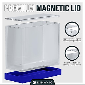 Dinavio Crafthouse Elite Trainer Box Acrylic Case - ETB Protector Case - Elite Trainer Box Protector - 8mm + 5mm Acrylic 5x3mm Magnets - Compatible with PKMN ETB Boxes (Black Base)