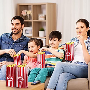 1000 PCS Popcorn Bags 2oz Popcorn Paper Bags Red and White Stripes Retro Popcorn Bags Disposable Popcorn Bags for Party Movie Theater Carnival Festivals Movie Theme Party Supplies (1000 Pcs)