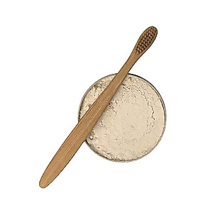 BeNat. Toothpowder Bundle. 3-Pack. Eco-Friendly. All-Natural. (1) Toothpowder in a Reusable Case, (1) Toothpowder Refill, (1) Bamboo Toothbrush.