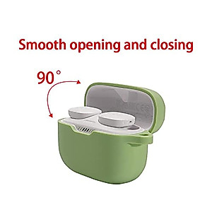 Soft Silicone Protective Case Cover Compatible with JBL Tune 130NC TWS True Wireless Earphones Shockproof Portable Cover with Carabiner（Black）