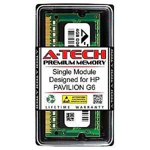 A-Tech 4GB RAM for HP Pavilion G6 | DDR3 1333MHz SODIMM PC3-10600 204-Pin Non-ECC Memory Upgrade Module